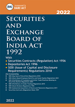 Taxmann Bare Act Securities and Exchange Board of India (SEBI) Act 1992 ...
