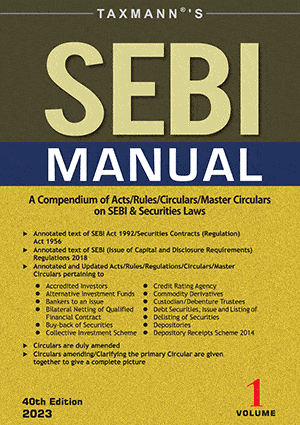 Taxmann’s SEBI Manual with Sebi Case Laws Digest (Set of Three Volumes ...